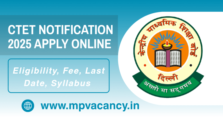 CTET Notification 2025, Apply Online, Eligibility, Fee, Last Date