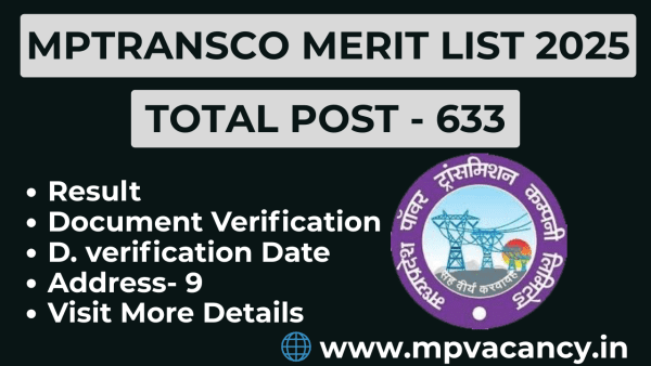 MPTRANSCO Merit List & Document Verification 2025