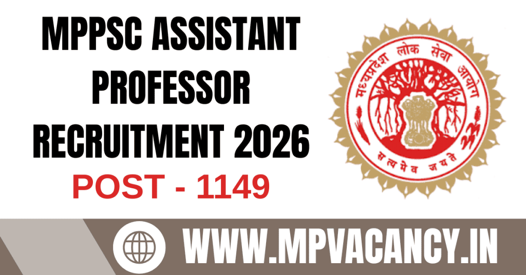 MPPSC Assistant Professor Recruitment 2026 Post - 1149